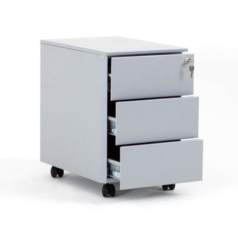 Cajonera con ruedas CUB de metal, 3 cajones - Valemob