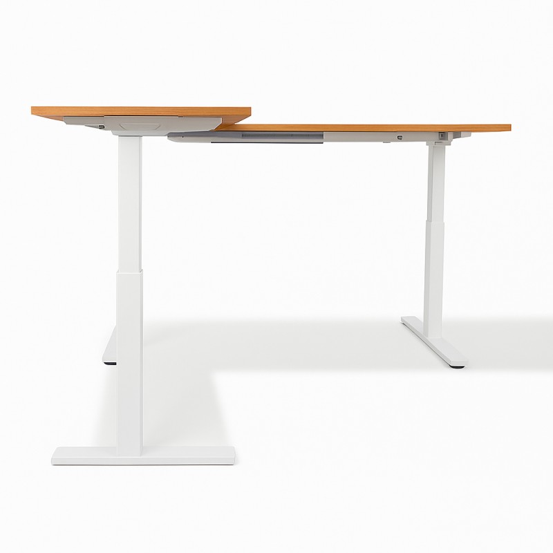 Mesa de escritorio eléctrica en ángulo PRISMA - Valemob